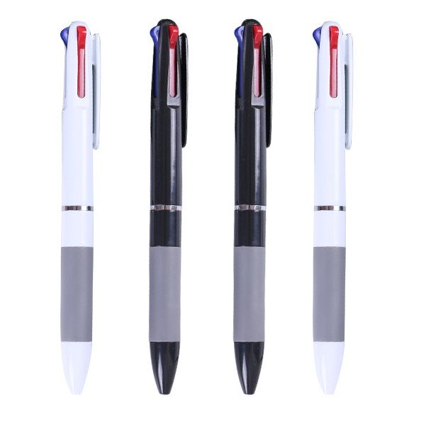 3 Colors In 1 Press Ballpoint Pen | Red Black Blue 0.7mm | Classic ...