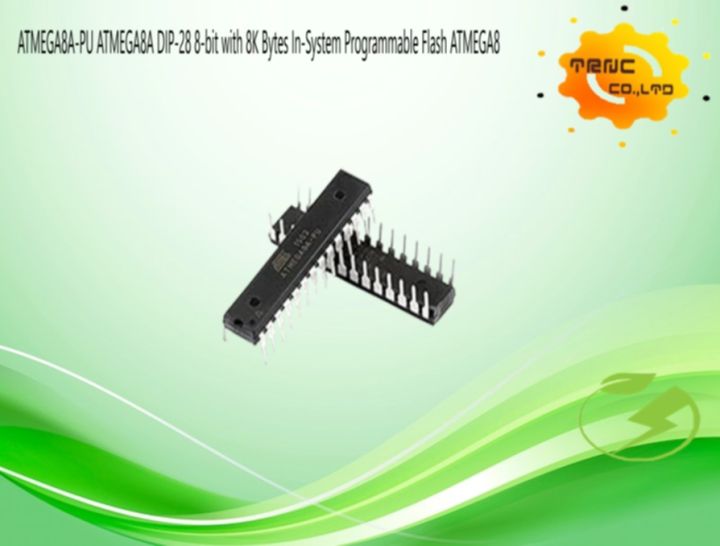 Atmega8a Pu Atmega8a Dip 28 8 Bit With 8k Bytes In System Programmable Flash Atmega8 Mm