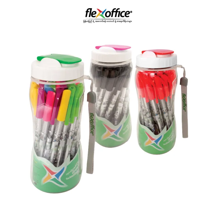 FlexOffice Simply FO-018 BallPoint Pen - Smooth ink Pen - pack 25pcs ...
