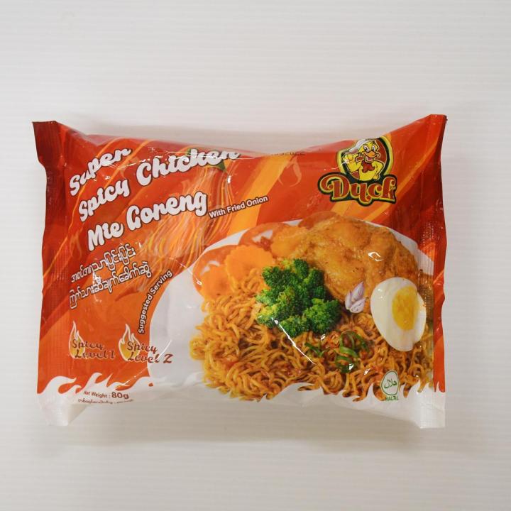Duck Instant Noodle Super Spicy Chicken Mie Goreng 80g | Shop.com.mm