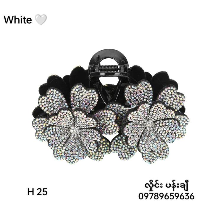 Rhinestones Hair Claw Clip for Women Hairpins Shiny Crystal Elegant ...