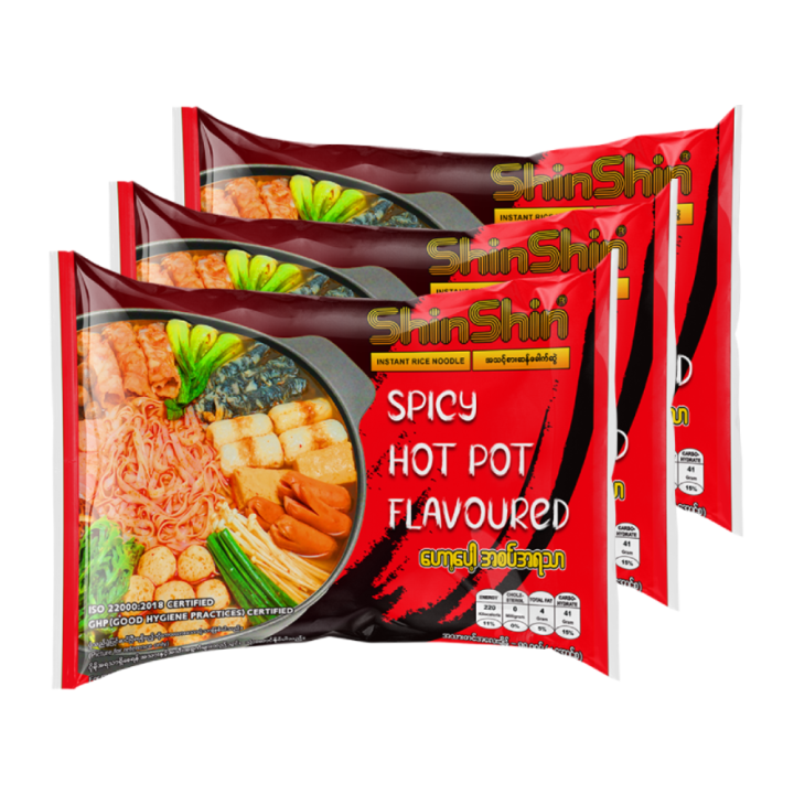 Shin Shin Instant Rice Noodle Spicy Hot Pot Flavoured 58g x3pcs | Shop ...