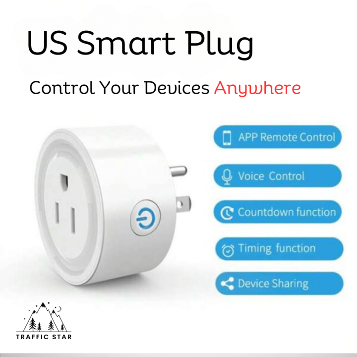 WiFi Smart Plug US Socket Smart Home Power Monitor Timing Outlet Voice ...