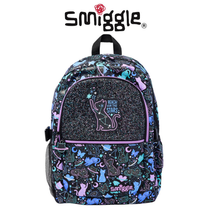 [Smiggle] Singapore Preorder Wild Side Classic Attach Backpack Black ...