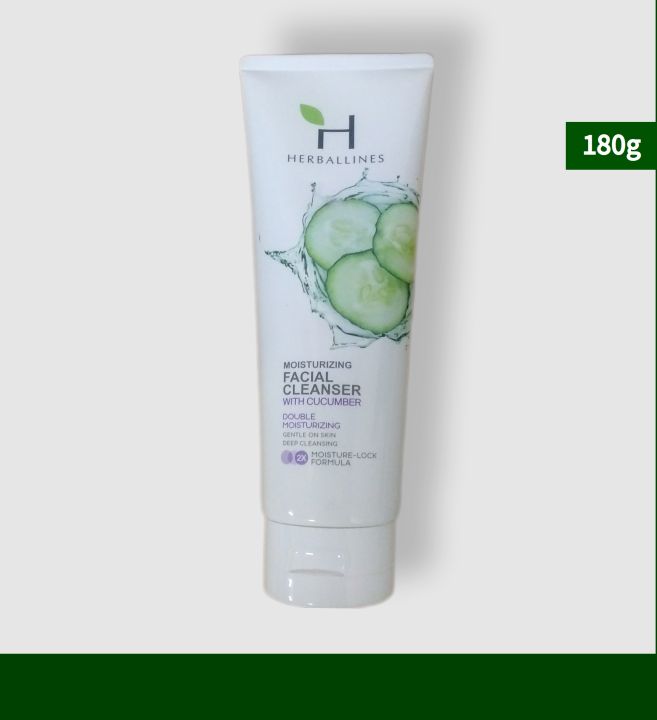 Herballines Cucumber Moisturizing Facial Cleanser 180g | Shop.com.mm