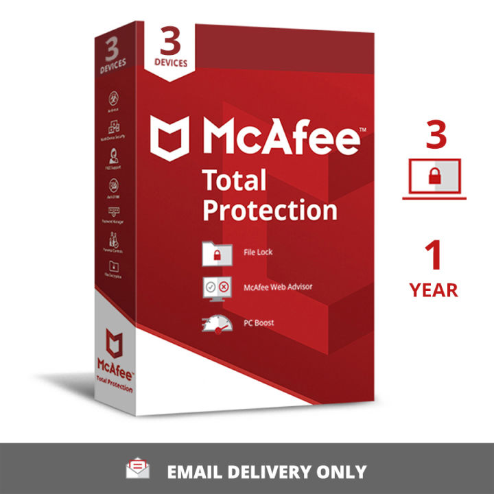 McAfee Total Protection (Windows / Mac / Android / iOS) 3 Devices, 1 ...