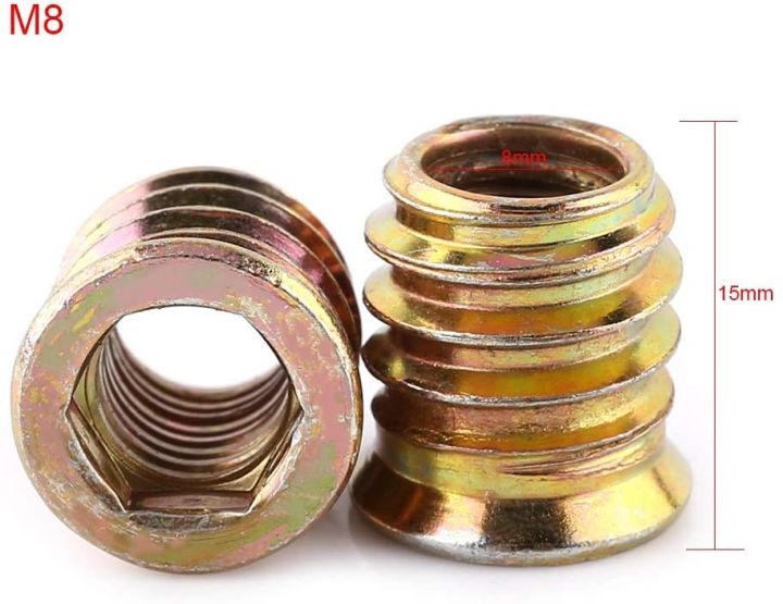 သစ်သားစို့နပ်ခေါင်း (သစ်မြှုပ် အရစ်ပါ) Wood Caster Insert Nut M6/M8 ...