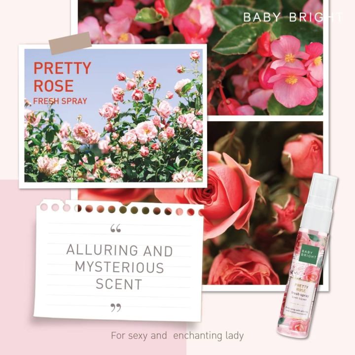 Baby Bright Pretty Rose Fresh Spray Body Mist 20 Ml | Shop.com.mm