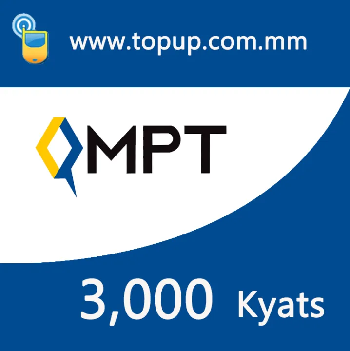 MPT Top-Up Card - 3,000 Ks [Instant Email Delivery] | Shop.com.mm