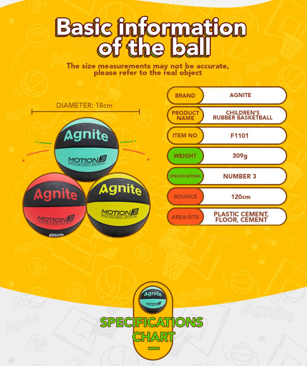 Agnite Rubber Basketball F1101 | Shop.com.mm