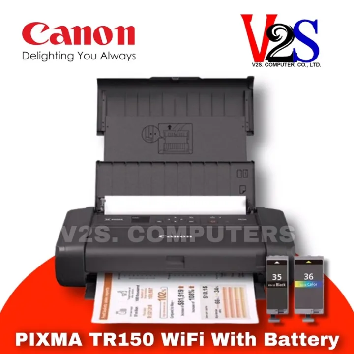 (Preorder) Printer Canon PIXMA TR150 With Batt Wi-Fi Portable Portable ...
