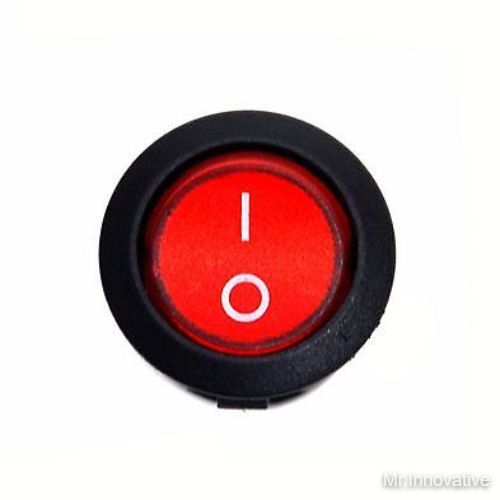 Snap-in AC110/120V Lighted Round Rocker Switch Illuminated Boat Toggle ...