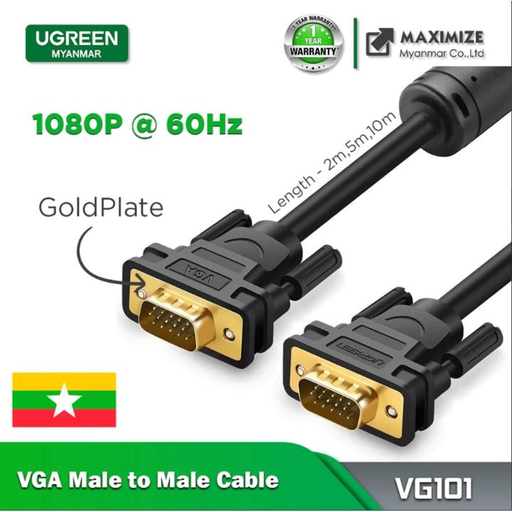 Ugreen-VG101 VGA Male To Male Cable 1080P 2m Cabo 15 Pin Cord Wire For ...