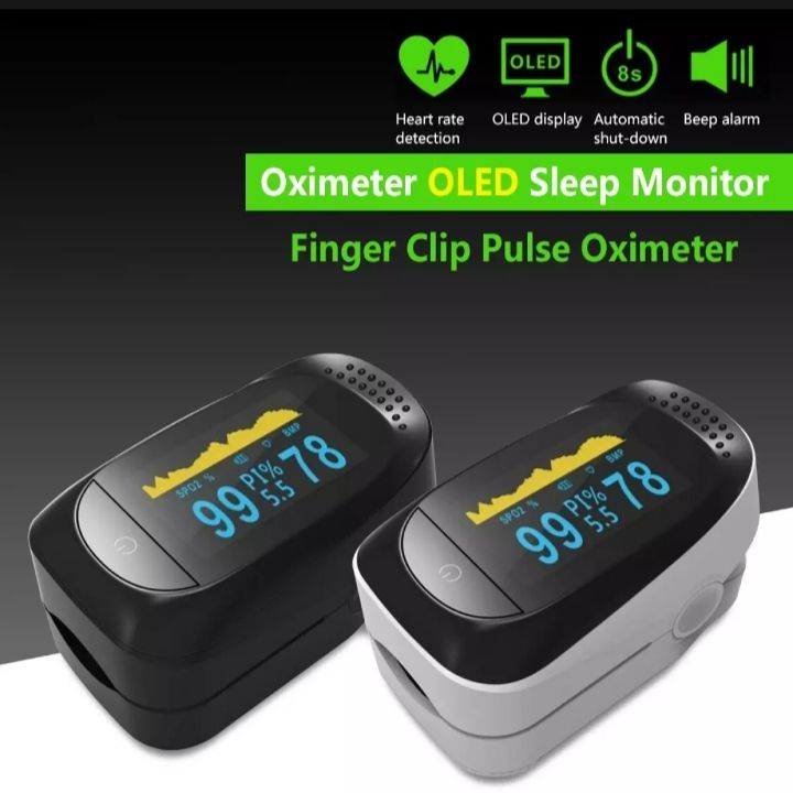 OLED Fingertip Pulse Oxygen Oximeter, Blood Oxygen Meter Finger Monitor ...