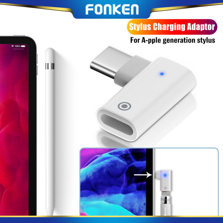 (Preorder)FONKEN Stylus Charging Adapter for Apple Pencil 1st Generation Type-C to IOS Charger ...