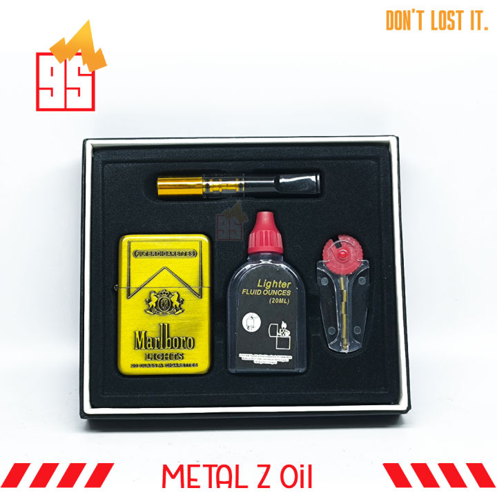 (Zippo Copy ) Lighter Gift Box 4 in 1 ( Marlboro ) | Shop.com.mm