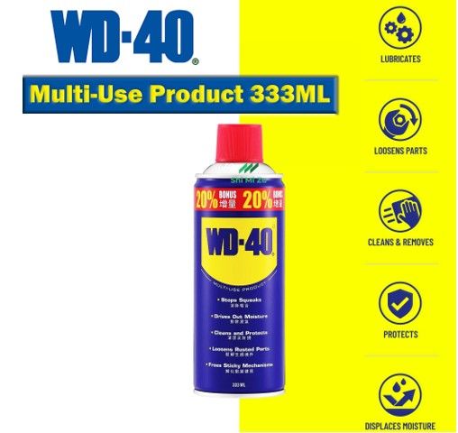 WD-40 MULTI-USE PRODUCT (333 ML) WD40 100% Original De-Rust Lubricant | Shop.com.mm