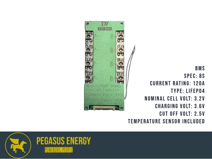 BMS Battery Management System 8S 120A LiFePO4 Module w/ Temperature ...