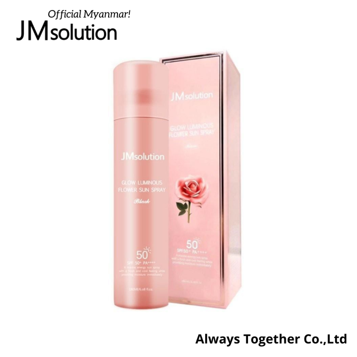JMsolution Glow Luminious Flower Sun Spray SPF50+PA++++ 180 ml ( Made In Korea ) | Shop.com.mm