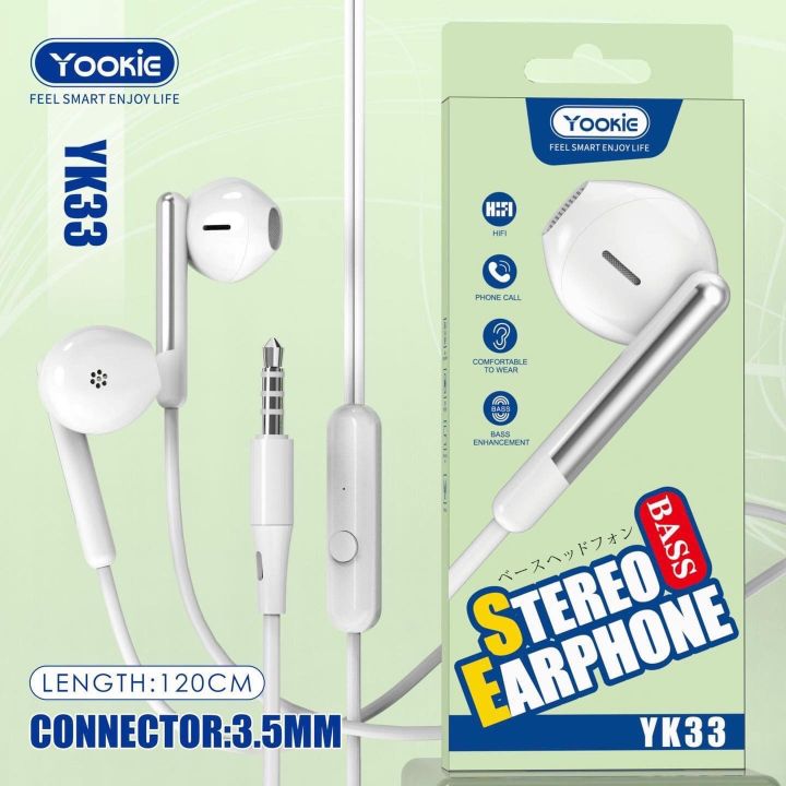 Yookie YK33 Stereo Earphone (3.5mm) | Shop.com.mm