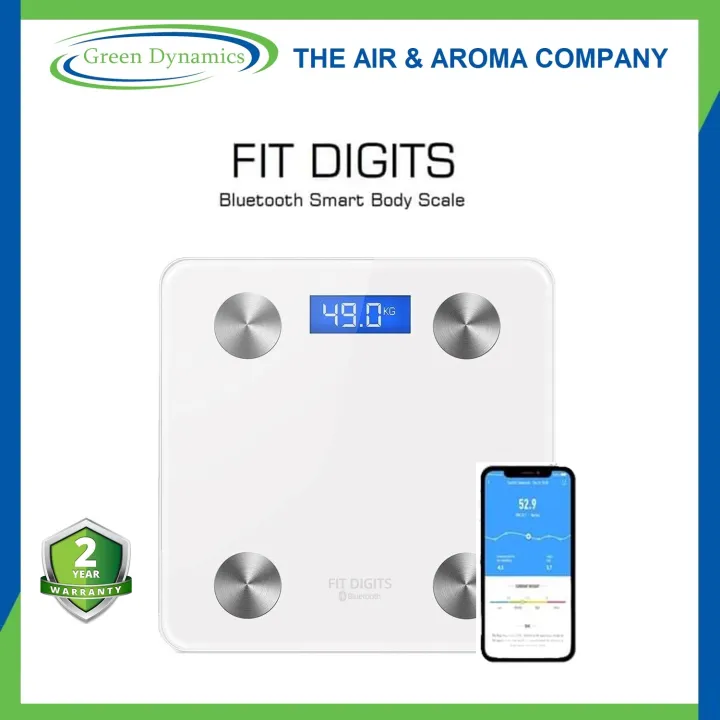 "FIT DIGITS" | Bluetooth Digital Smart Body Fat Scale 12 Parameters ...