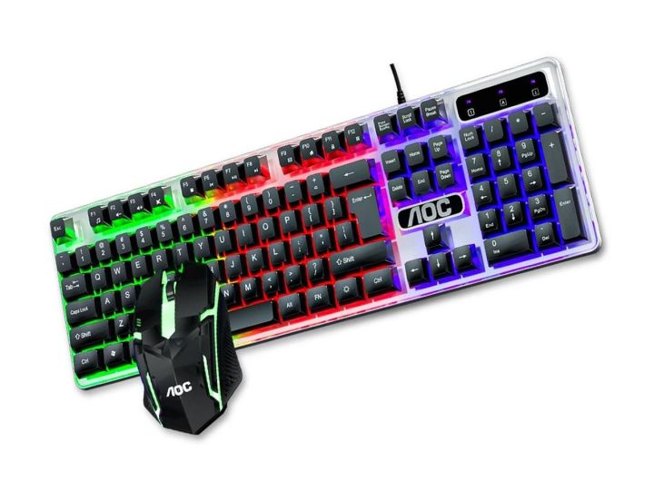 AOC KM100 USB Wired Gaming Keyboard And Mouse Set | Shop.com.mm