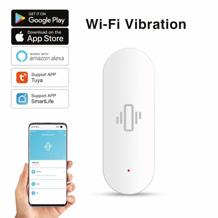 Smart Vibration Sensor Detection Tuya Smart Life APP Notification Real ...