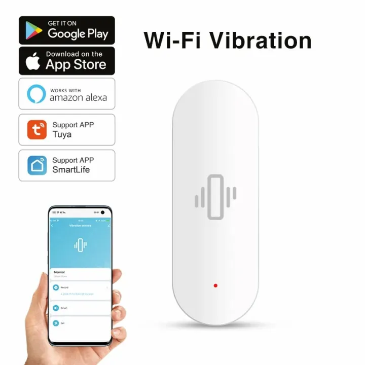 Smart Vibration Sensor Detection Tuya Smart Life APP Notification Real ...