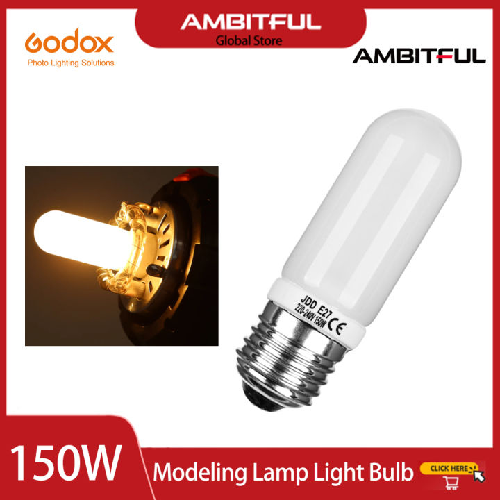 (Preorder) Godox 150W Pro Studio Flash Light E27 Bulb DE300 DE400 SK300 ...