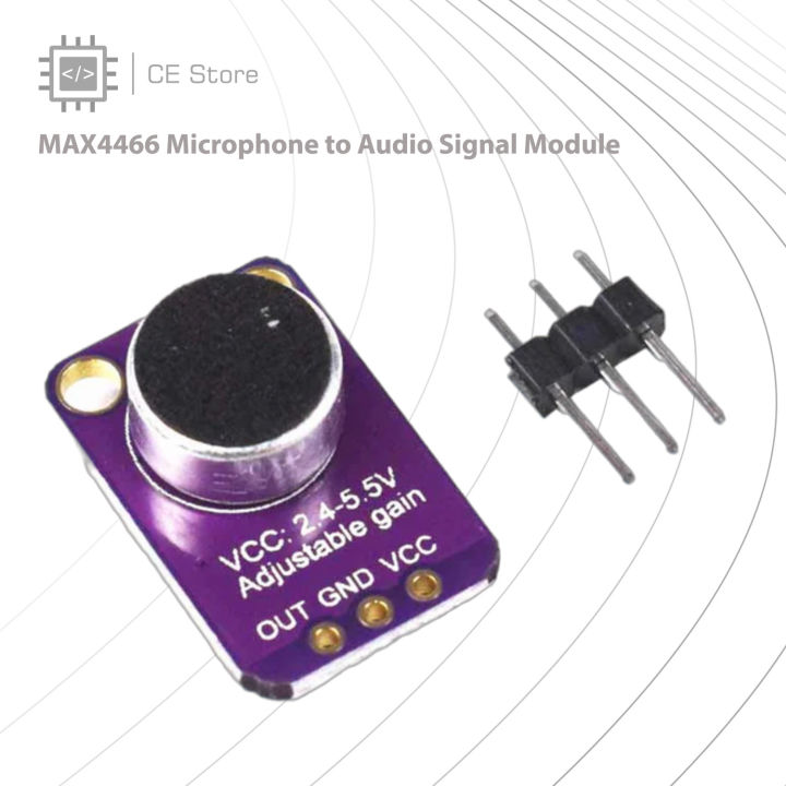 MAX4466 Microphone to Audio Signal Module - CE Store | Shop.com.mm