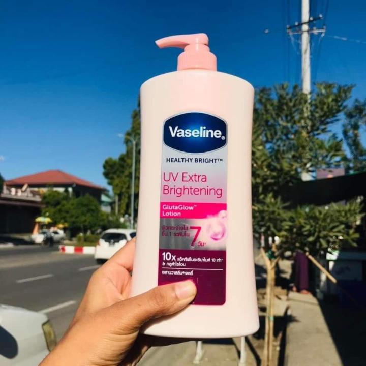 Vaseline Healthy Bright UV lightening + Gluta Glow Lotion 10x 500ml ...