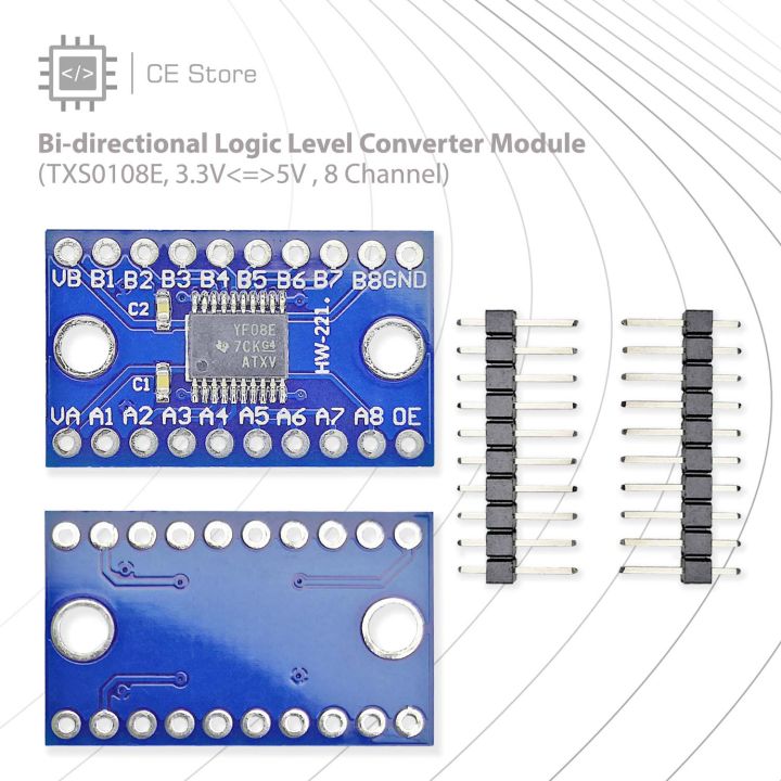 Bi-directional Logic Level Converter Module (TXS0108E, 3.3V 5V , 8 ...