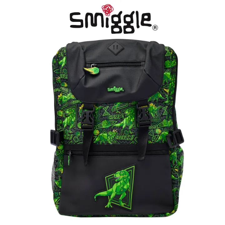 [Smiggle] Singapore Preorder Wild Side Attach Foldover Backpack _ Black ...