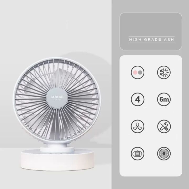 iBis_ Stylish Table Top Fan 6 inches 5 blades Strong Wind Power ...