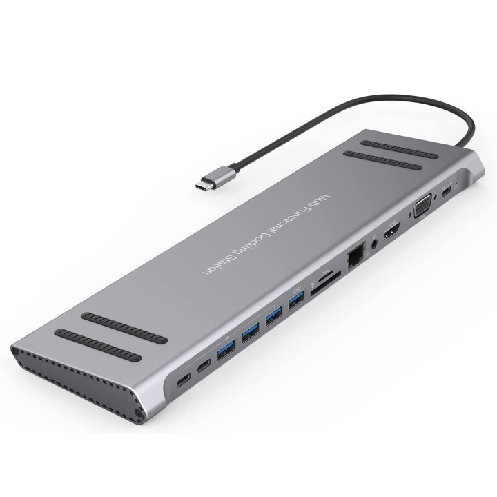 💻13-in-1 USB-C Docking Station↔️Premium Multi‑Port Hub🖧 | Shop.com.mm