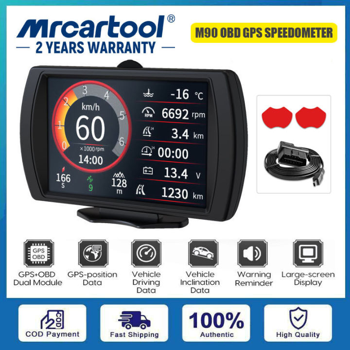 (Preorder) MRCARTOOL M90 OBD2 HUD Driving Speed and Altitude Display ...