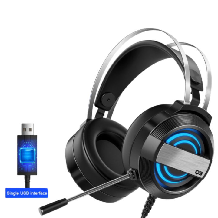 MC Q9 Gaming Headset 7.1 channel Wired Gaming Headset with 360° Noise ...