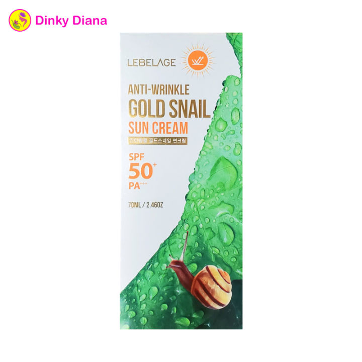 Lebelage Anti-Wrinkle Gold Snail Sun Cream SPF 50+PA+++ (70ml) | Shop ...