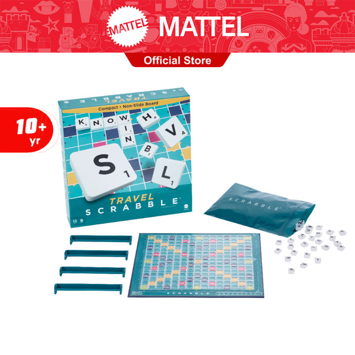 (Preorder)Mattel Games Scrabble Travel 17 cm - Mattel Portable Word ...