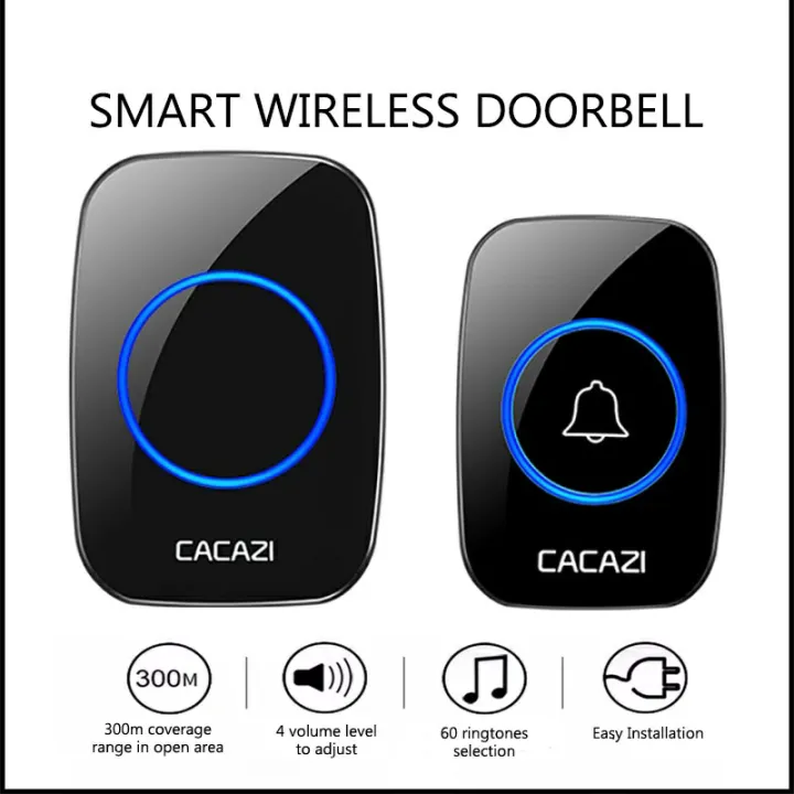 CACAZI A06 Wireless Waterproof Doorbell Intelligent Home Calling Bell ...