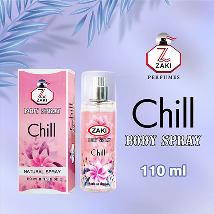 ZAKI Body Spray Chill (110ml) 'No Gas' 'Only Perfume' | Shop.com.mm
