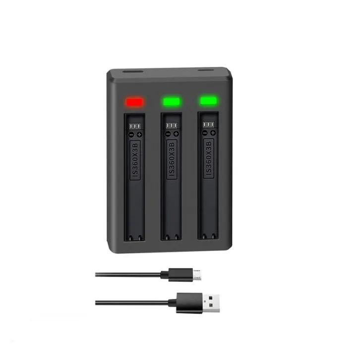 (Preorder) Insta360 X3 Charger, 3-Port LED Light for Insta360 X3 Action ...