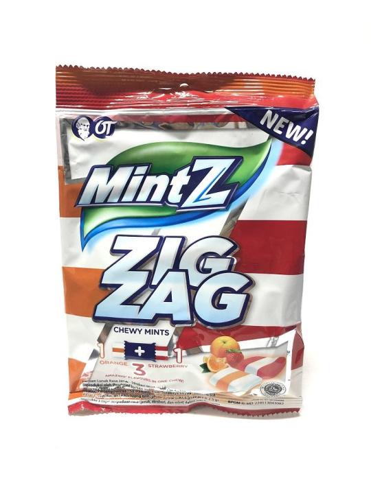 MintZ Zig Zag Chewy Mints Orange+Strawberry 100g | Shop.com.mm