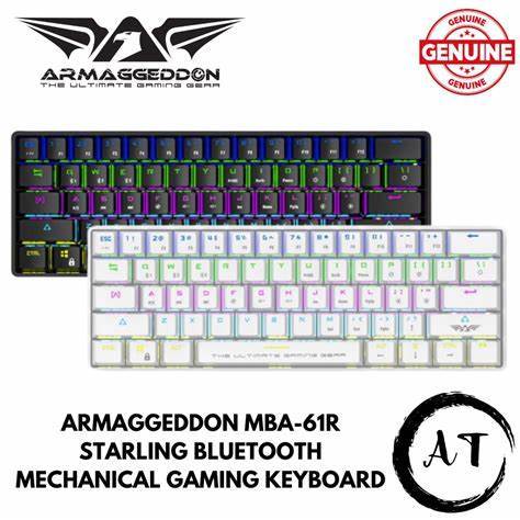ARMAGGEDDON MBA-61R STARLING Wireless Pro Backlit Mech Gaming Keyboards ...