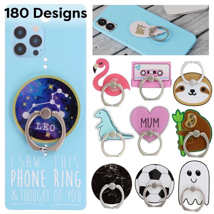 Cell Phone Ring Stand Finger Ring Holder 360 Rotation Phone Holder Ring ...