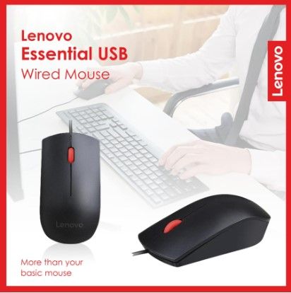 Lenovo Essential USB Mouse (4Y50R20863)-KMD | Shop.com.mm