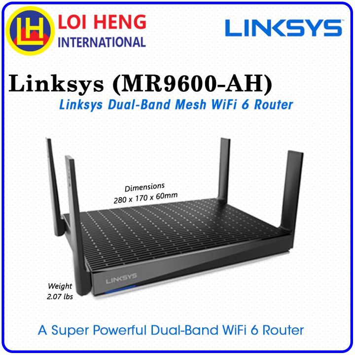 Linksys Dual-Band Mesh WiFi 6 Router (MR9600) | Shop.com.mm