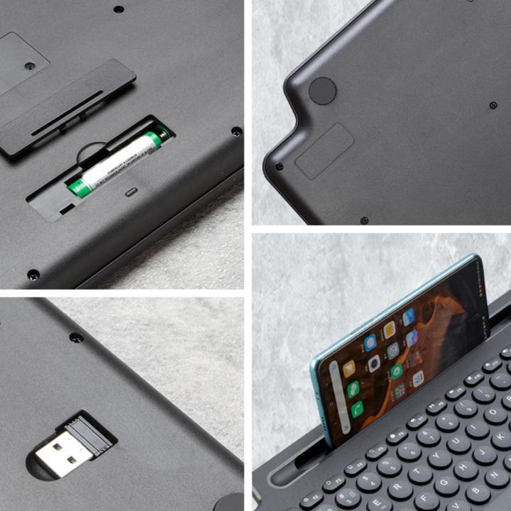 Card Slot USB Wireless+Bluetooth Keyboard with Touchpad for Android IOS ...