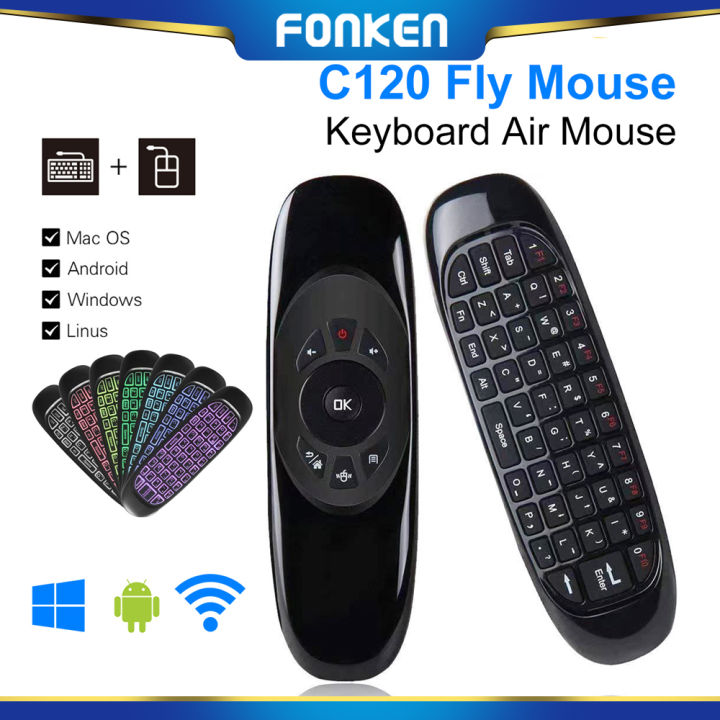 (Preorder)FONKEN Air Mouse C120 2.4G RF Remote Control Colorful ...