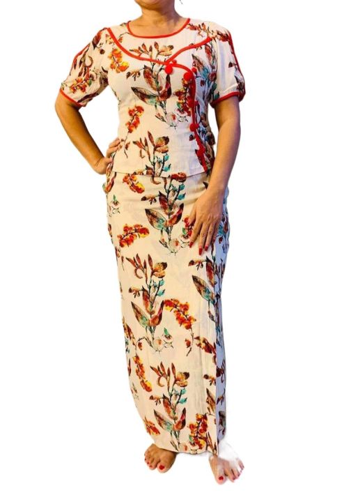 Pre Loved Myanmar Traditional Dress Chiffon မြန်မာအင်္ကျီဝတ်စုံ ချီပွန
